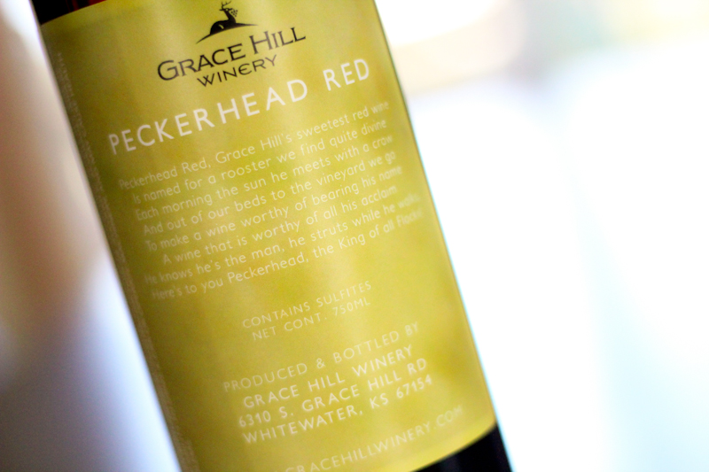 Peckerhead Red Bottle Label for Grace Hill Winery | Barrett Morgan ...